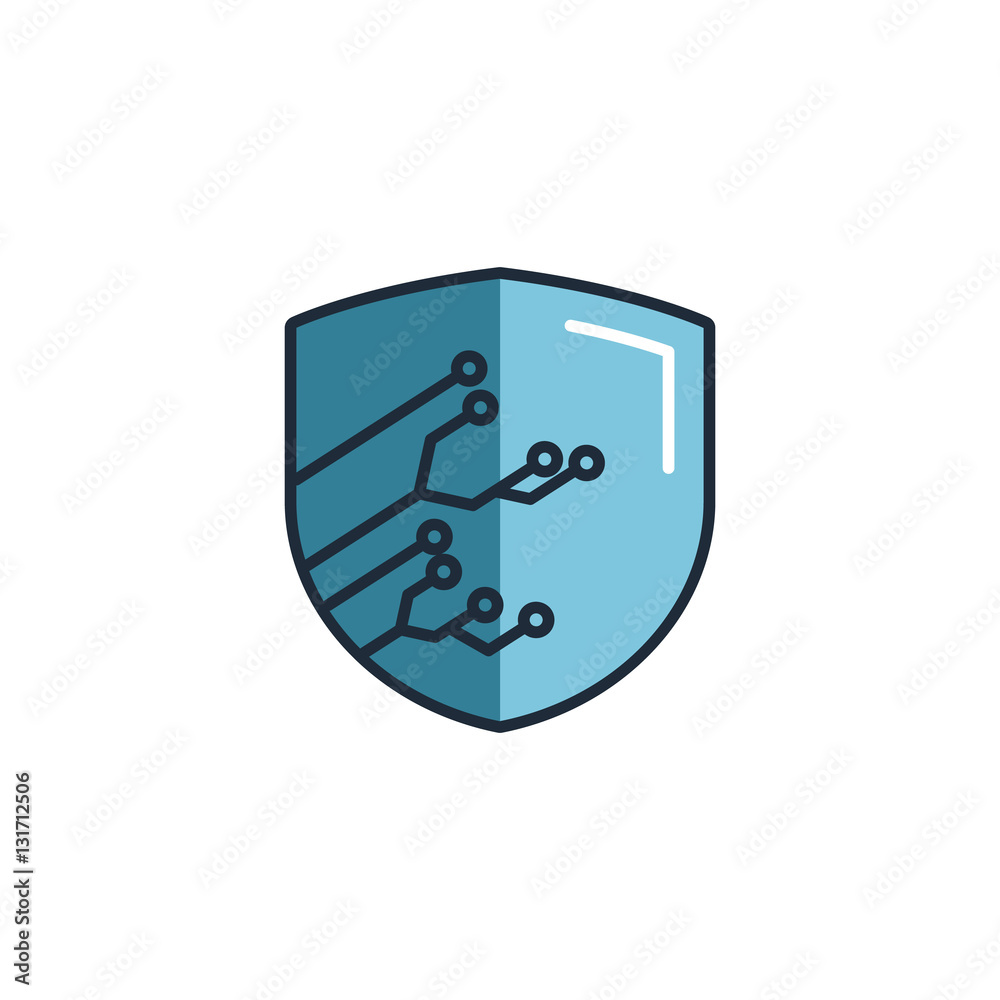 Network Shield Security Logo Vector Design Stock Vector | Adobe Stock