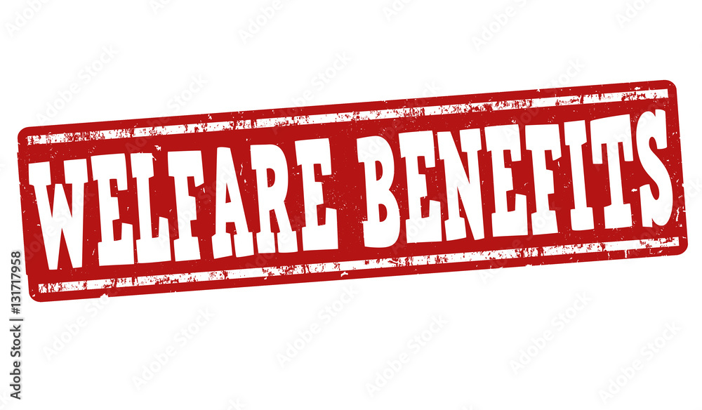 Welfare benefits sign or stamp Stock-Vektorgrafik | Adobe Stock