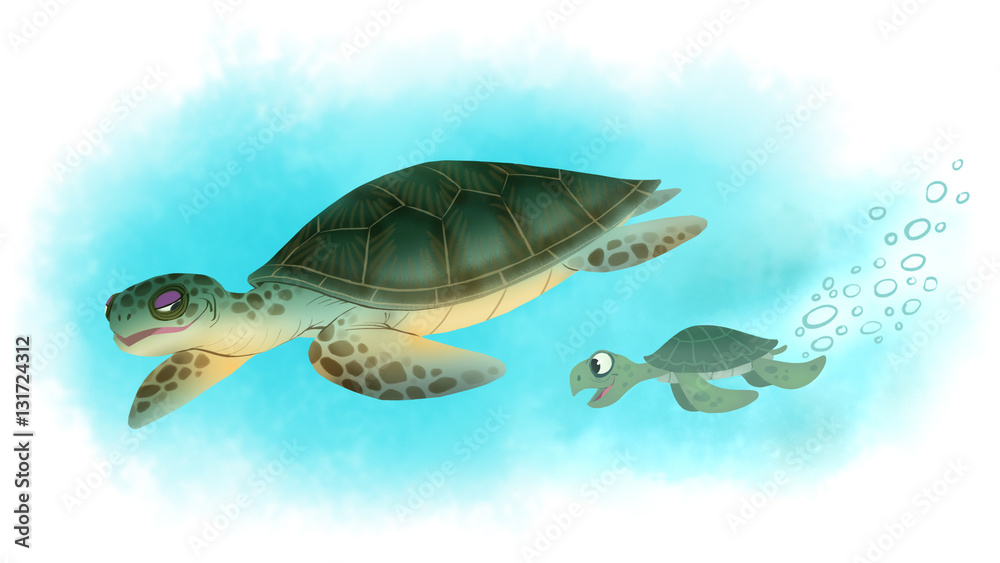 Animated Baby Sea Turtle