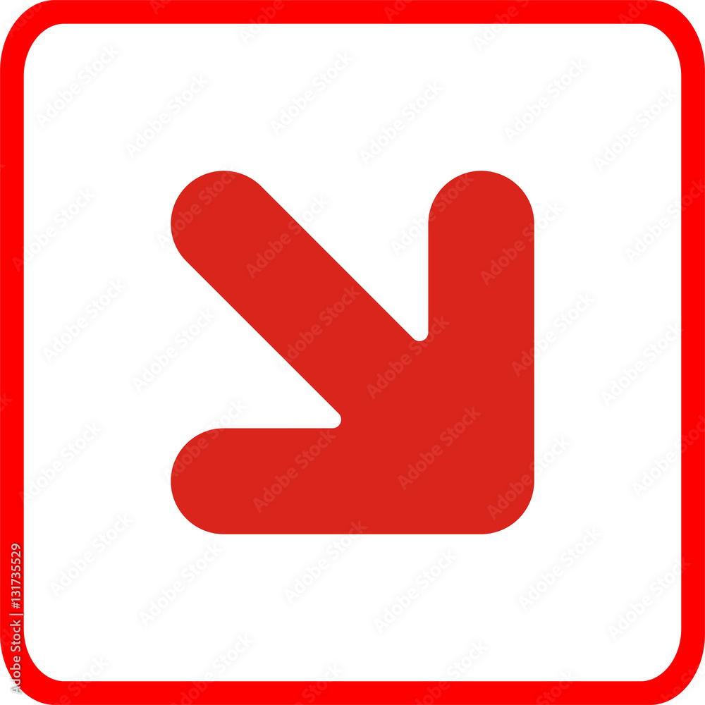 directional arrow 45° icon, for milling and engraving Stock Vector ...