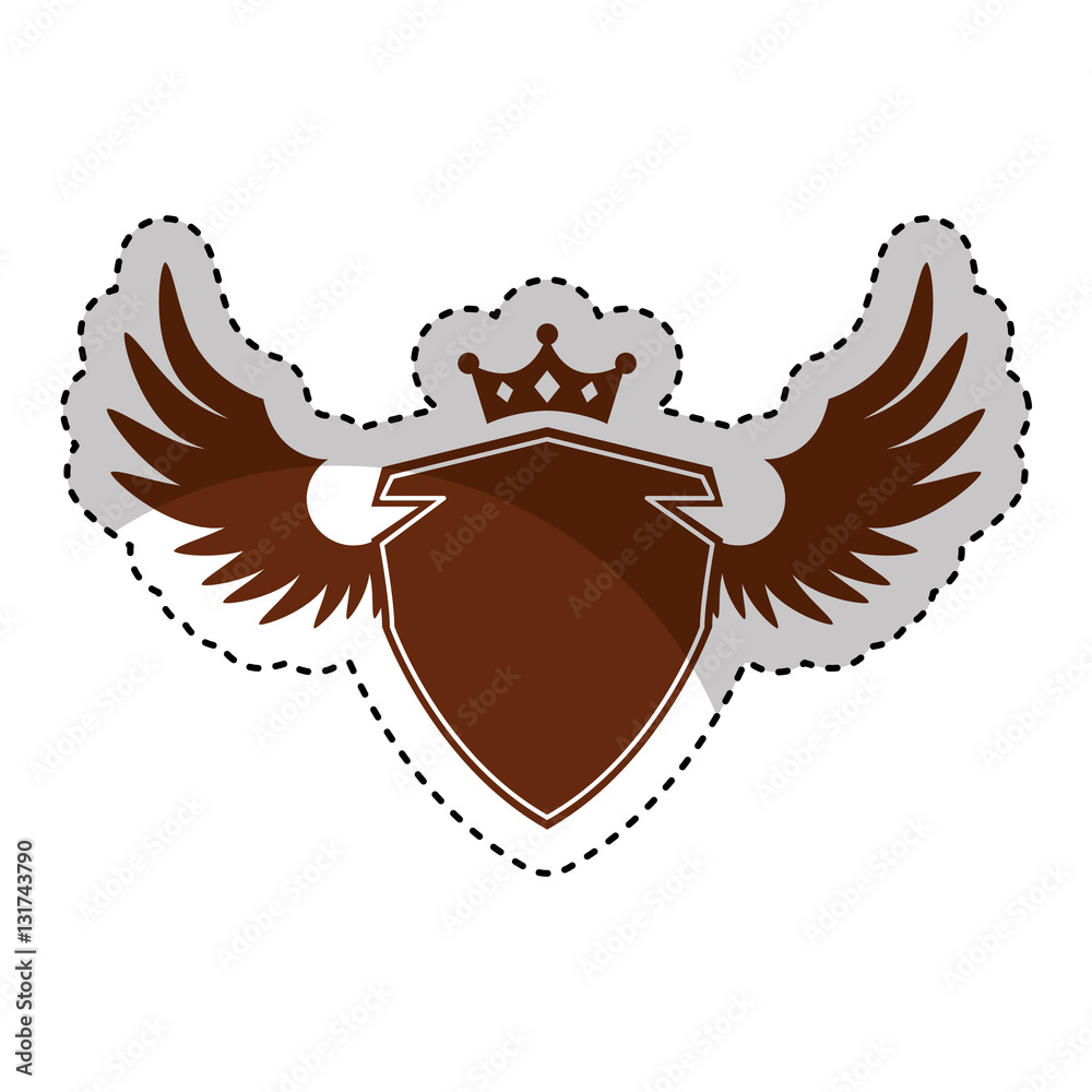 elegant frame with wings vector illustration design Stock Vector ...