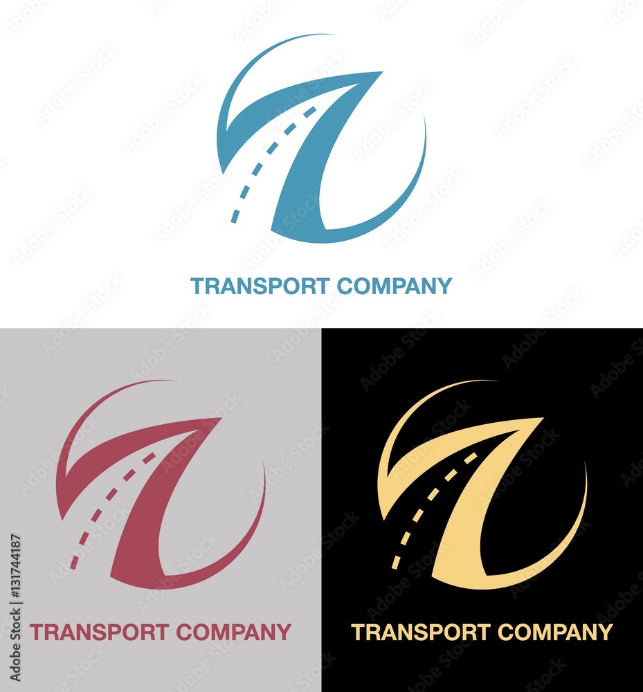 vector illustration with set of transport company logo Stock Vector ...