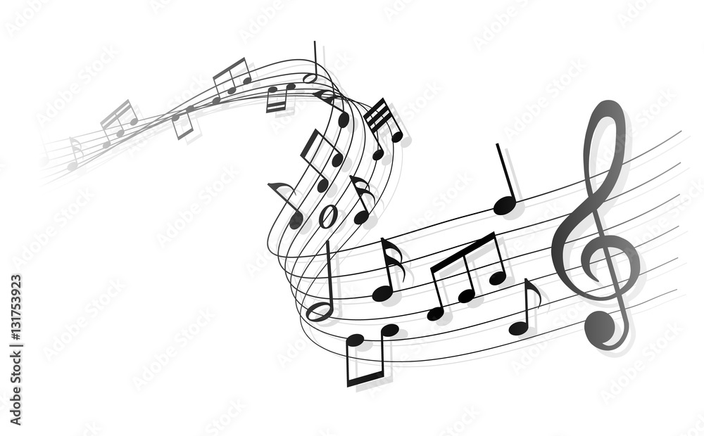 Musiknoten Stock Vector | Adobe Stock