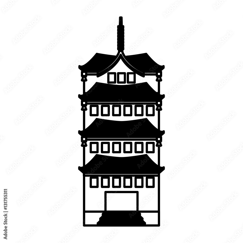 japanese building traditional icon vector illustration design Stock ...