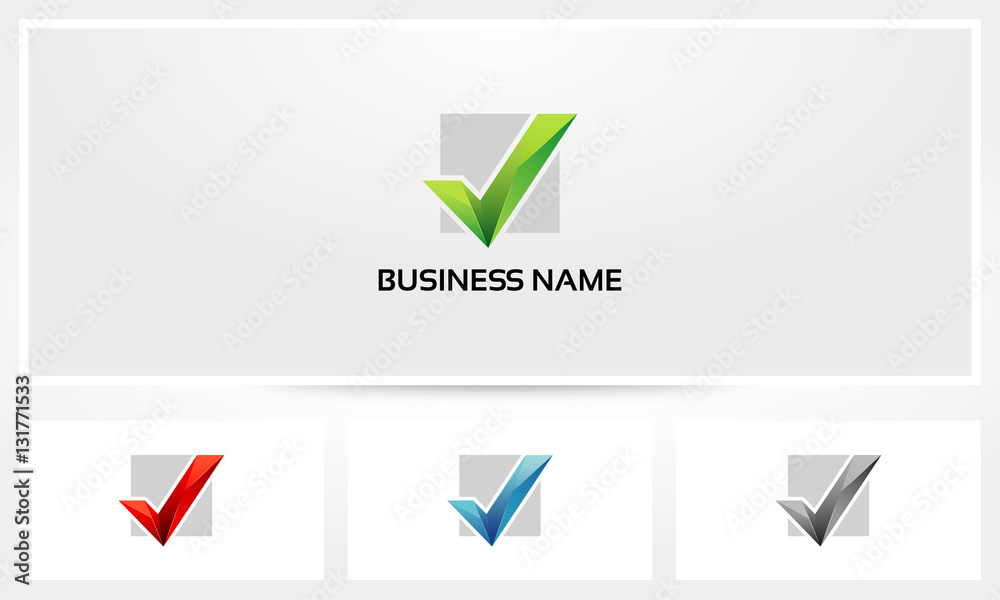 Check Mark Tick Logo Stock Vector | Adobe Stock