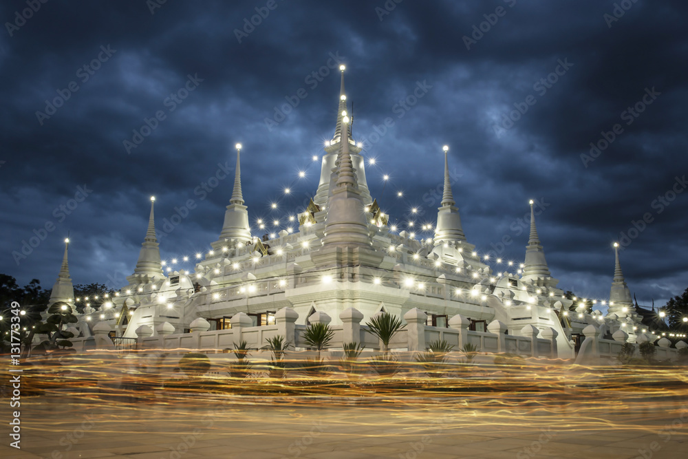People go walking by faith Buddhist that Wat Asokaram Temple Sam Stock ...