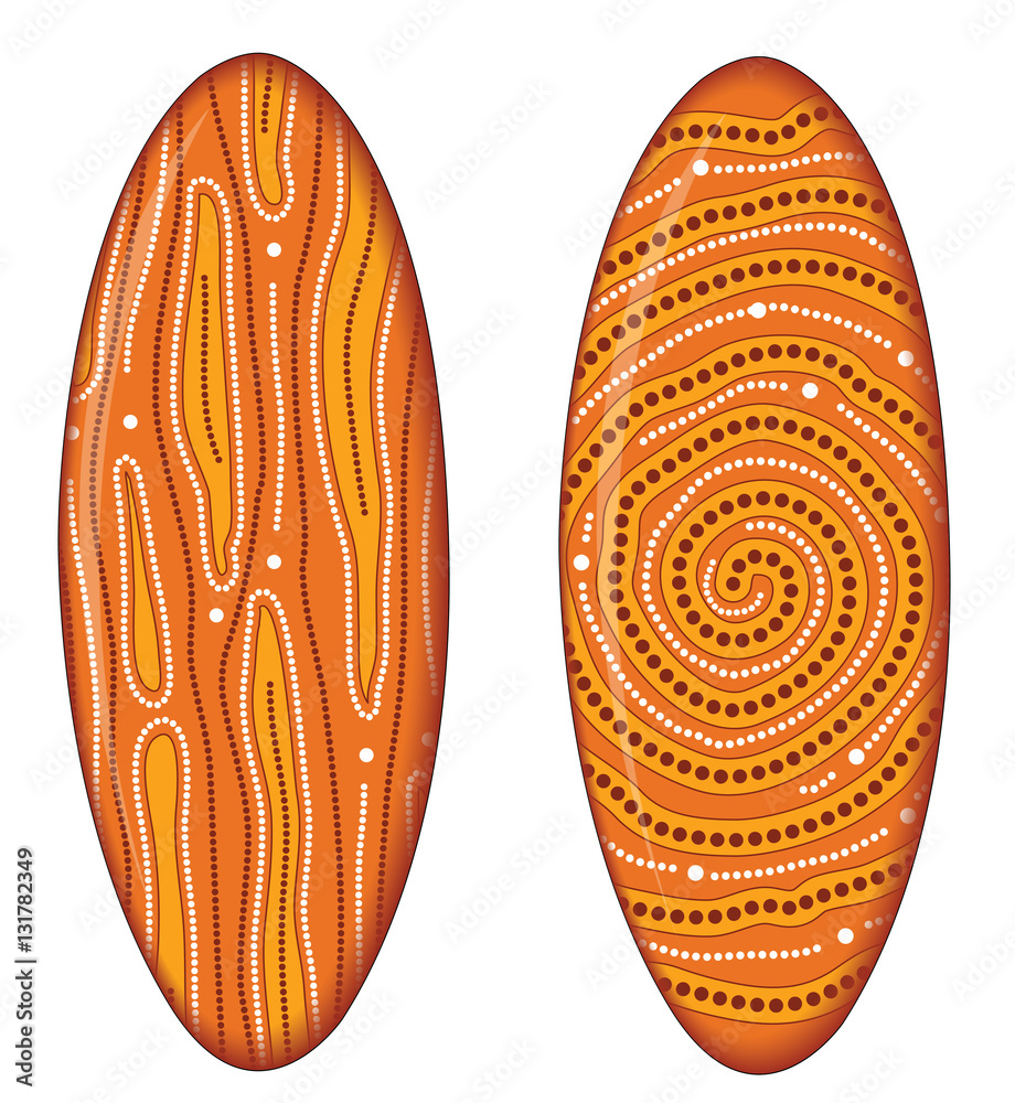 Aboriginal shield (Vector art). Illustration based on aboriginal style ...