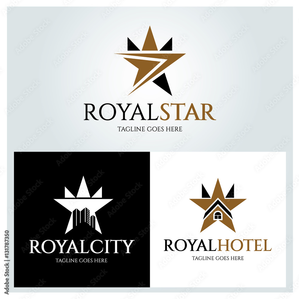 Royal star logo design template ,Royal hotel logo ,royal city logo ...