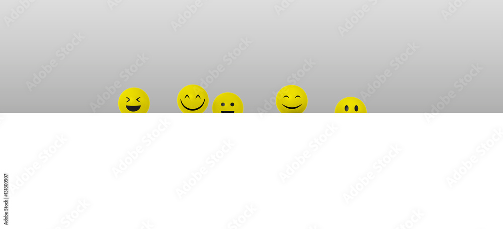 Smileys mit Banner Stock Illustration | Adobe Stock