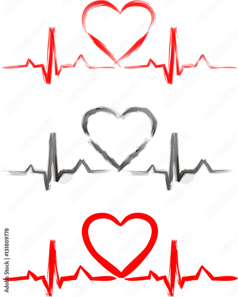 heart line Stock Vector | Adobe Stock