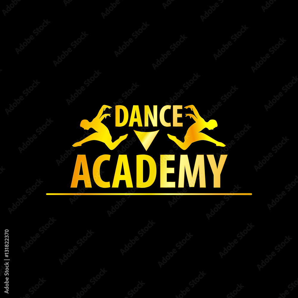 Luxury Golden Dance Academy Logo Silhouette, EPS8, Vector, Illustration ...