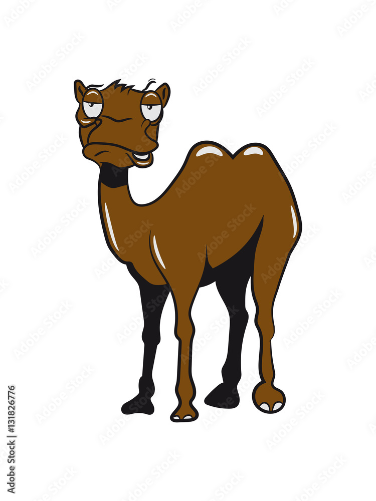 Camel funny tired Stock Illustration | Adobe Stock