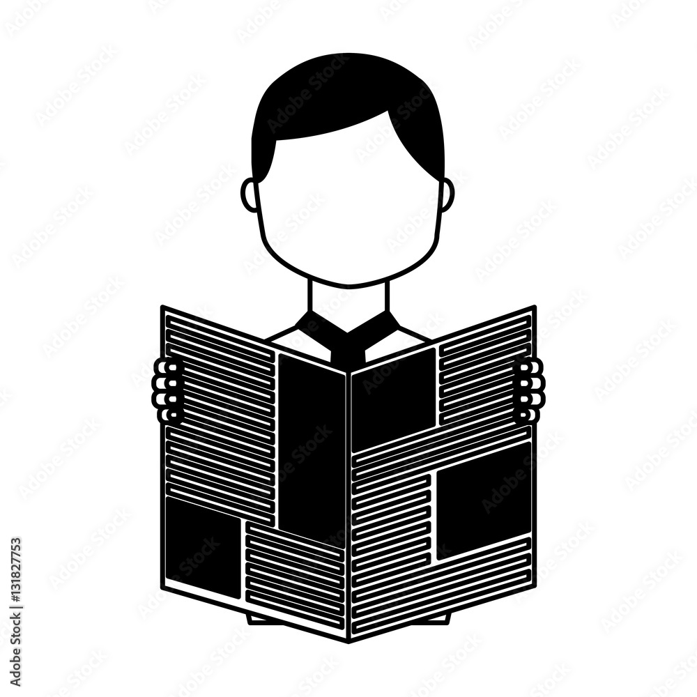 Reading Newspaper Icon