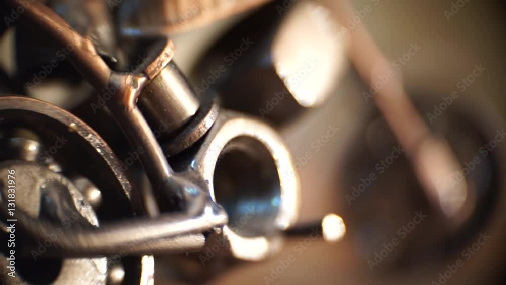 Close-up view of the bottom figure on a motorcycle Stock Video | Adobe ...