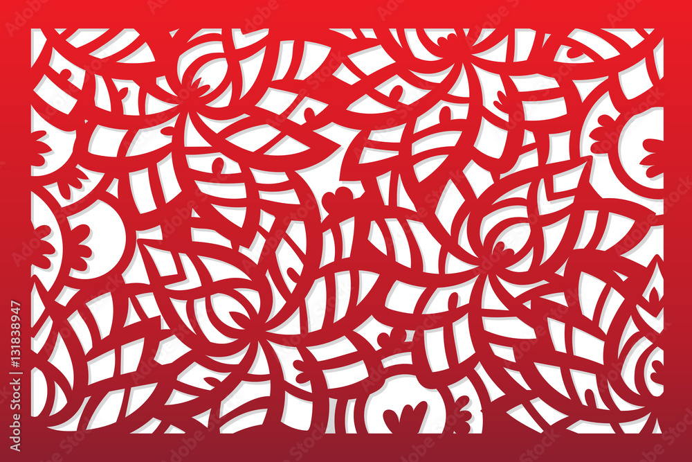 Laser cut vector template Stock Vector | Adobe Stock
