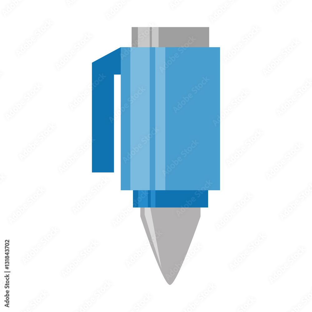 cartoon blue pen utensil school vector illustration eps 10 Stock Vector ...