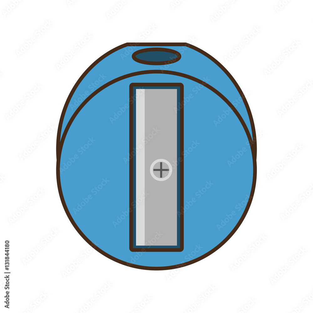 drawing blue sharpener pencil school tool vector illustration eps 10 ...