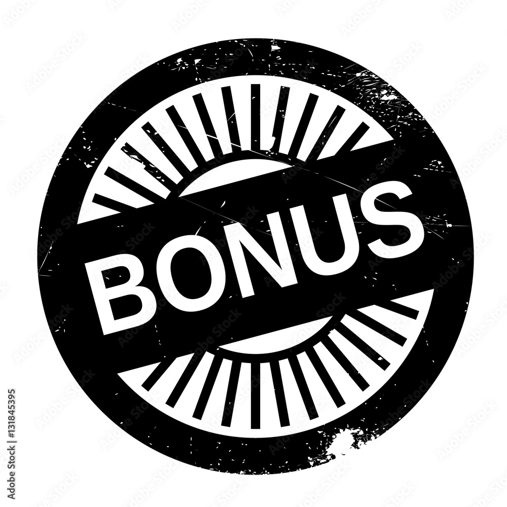 Bonus stamp. Grunge design with dust scratches. Effects can be easily ...