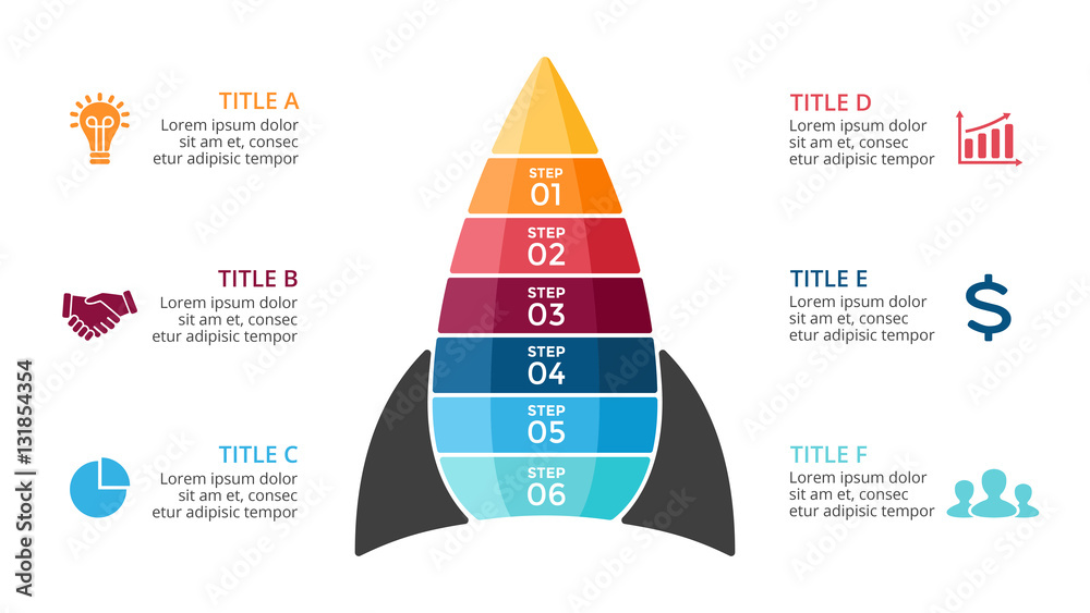 Vector rocket infographic, diagram chart, graph presentation. Business ...