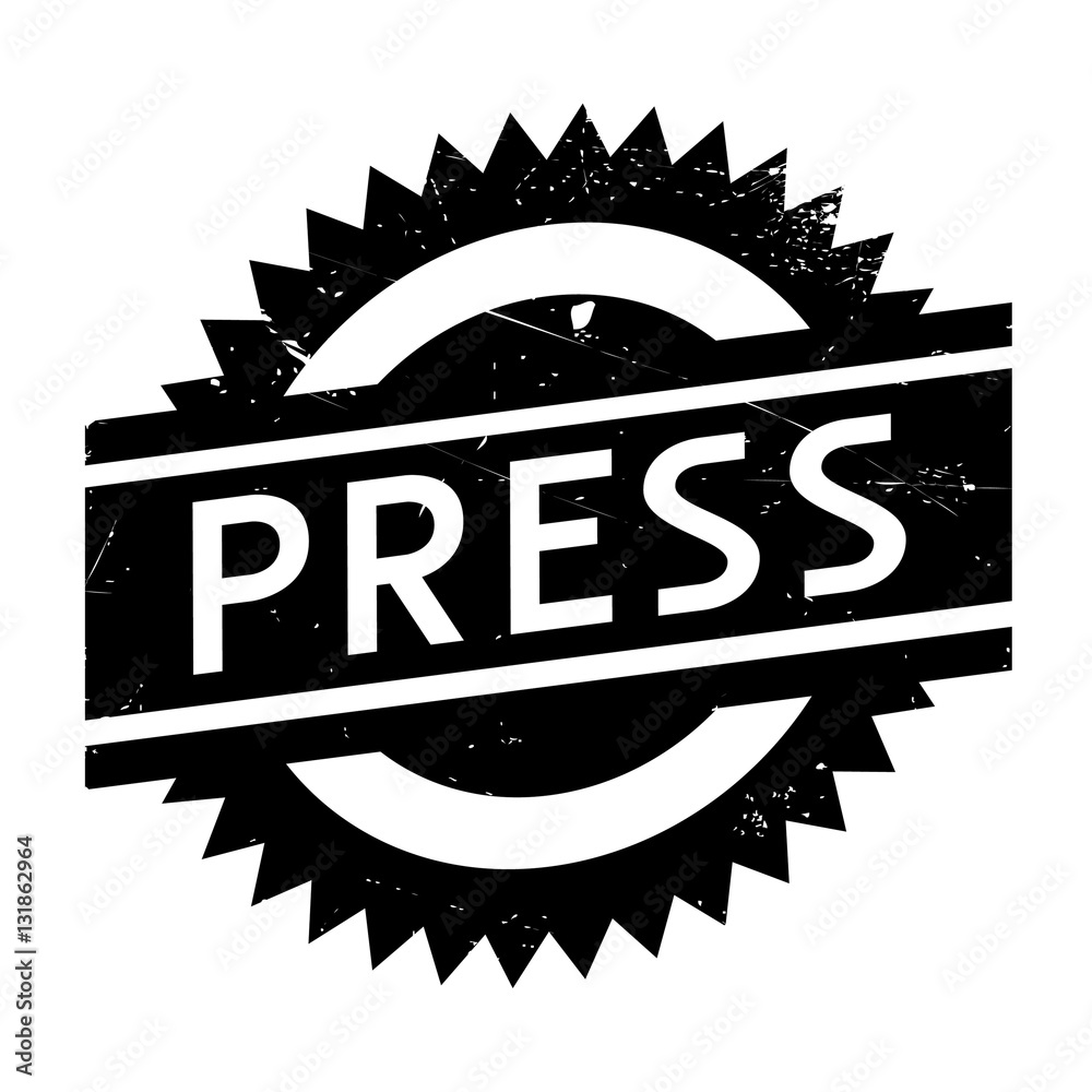 Press stamp. Grunge design with dust scratches. Effects can be easily ...