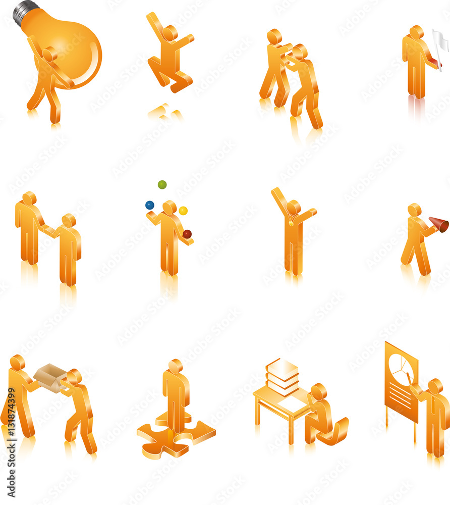 Isometric people icon set Stock Vector | Adobe Stock