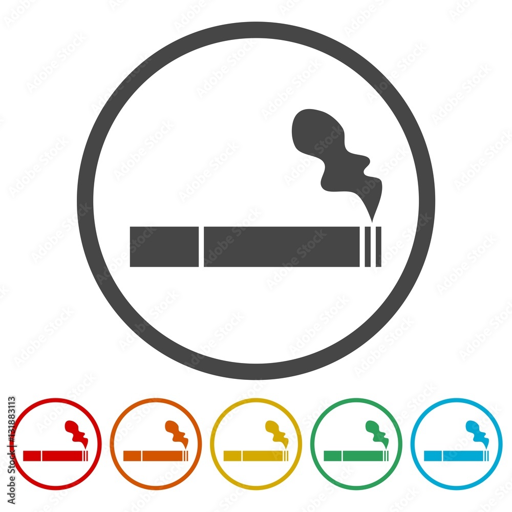 Smoking Icon, Smoke vector icon Stock Vector | Adobe Stock