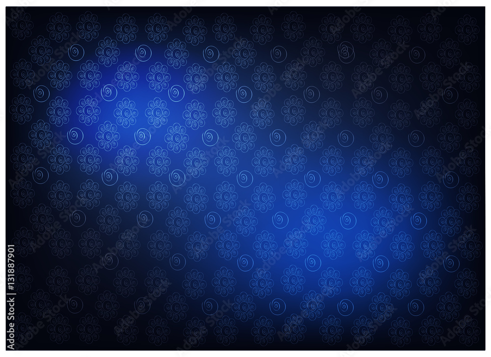 Thai Pattern, Illustration of Beautiful Blue Vintage Texture Wallpaper ...