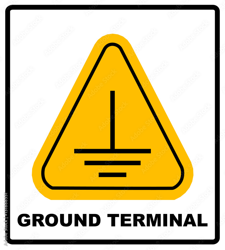 Electrical grounding sign. Stock Vector | Adobe Stock