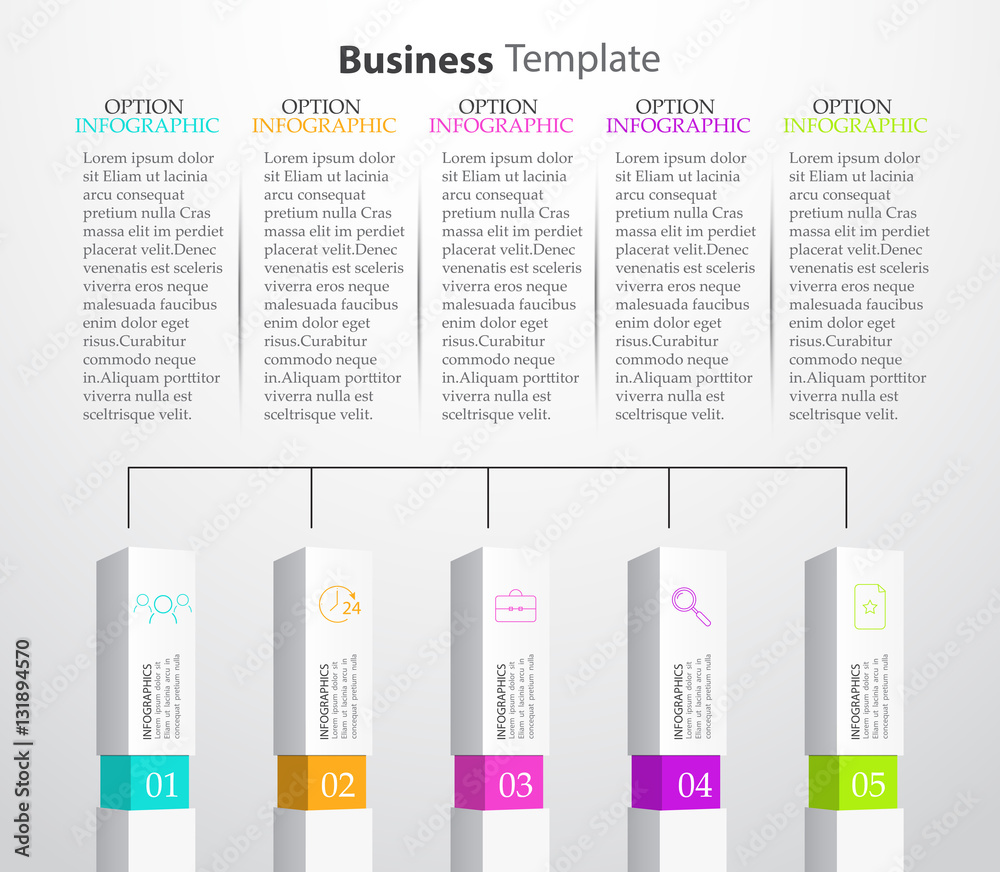 Infographic Columns Vector illustration Stock Vector | Adobe Stock