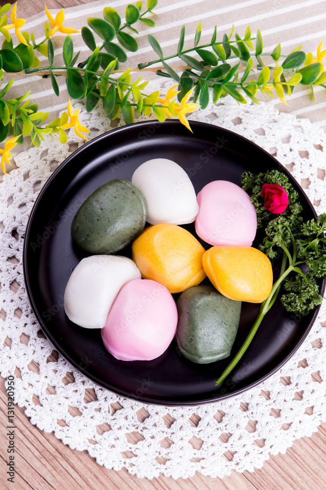 Korean food rice cake - baramtteok, gaepitteok Stock Photo | Adobe Stock
