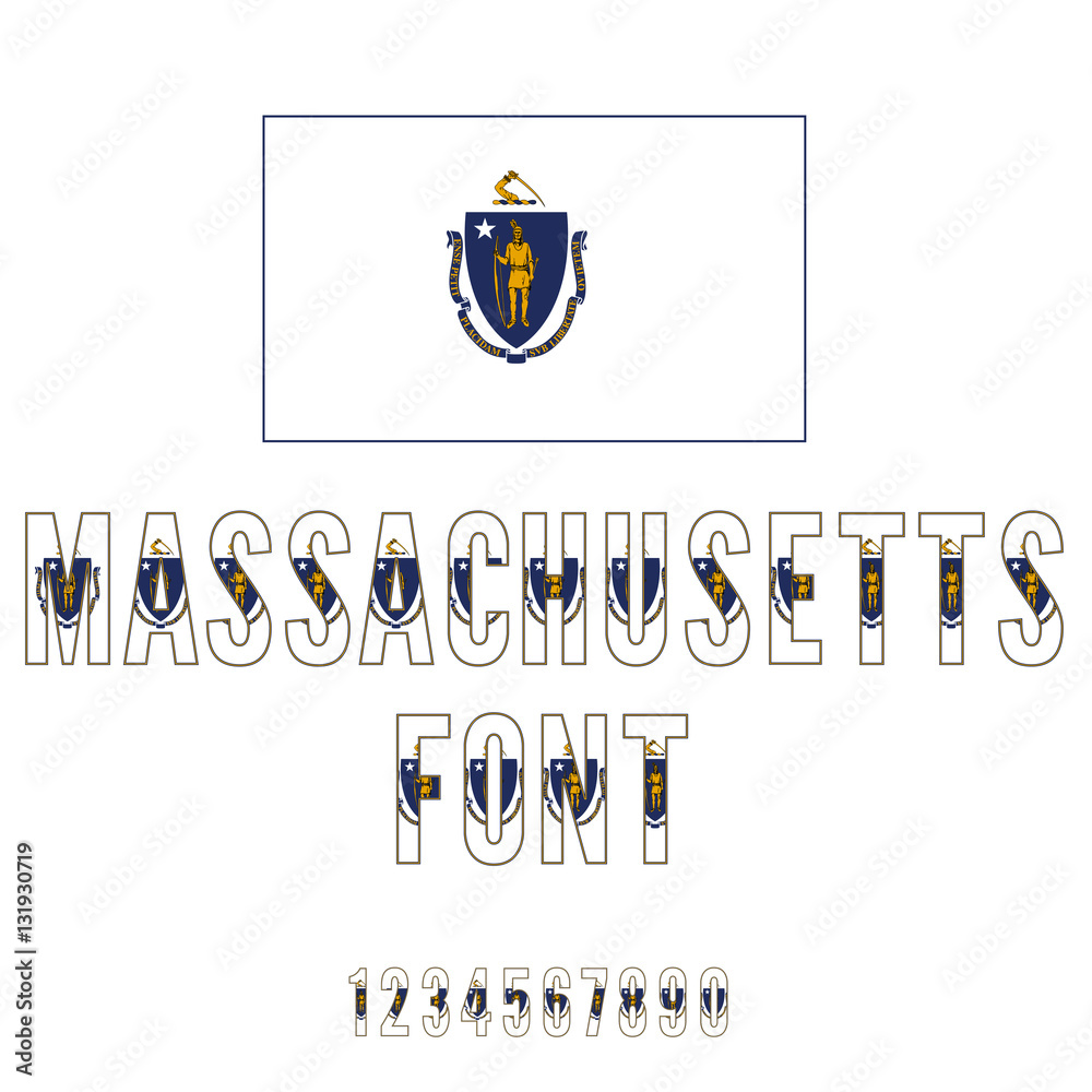 USA state font Stock Vector | Adobe Stock