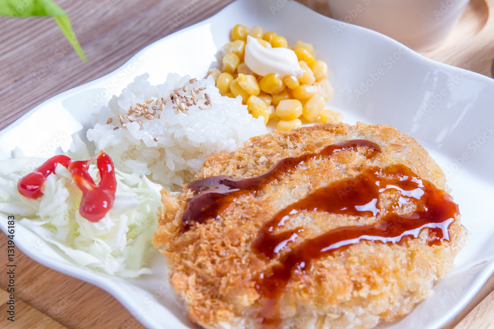 Cheese pork cutlet - Korean food Stock Photo | Adobe Stock