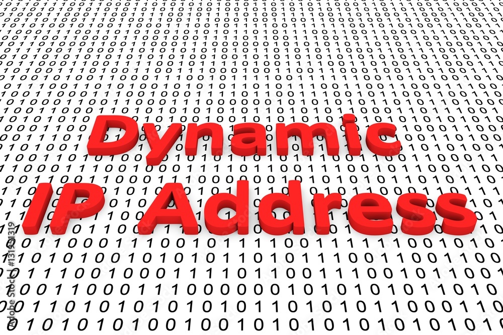 Dynamic IP Address as a binary code 3D illustration Stock-Illustration ...