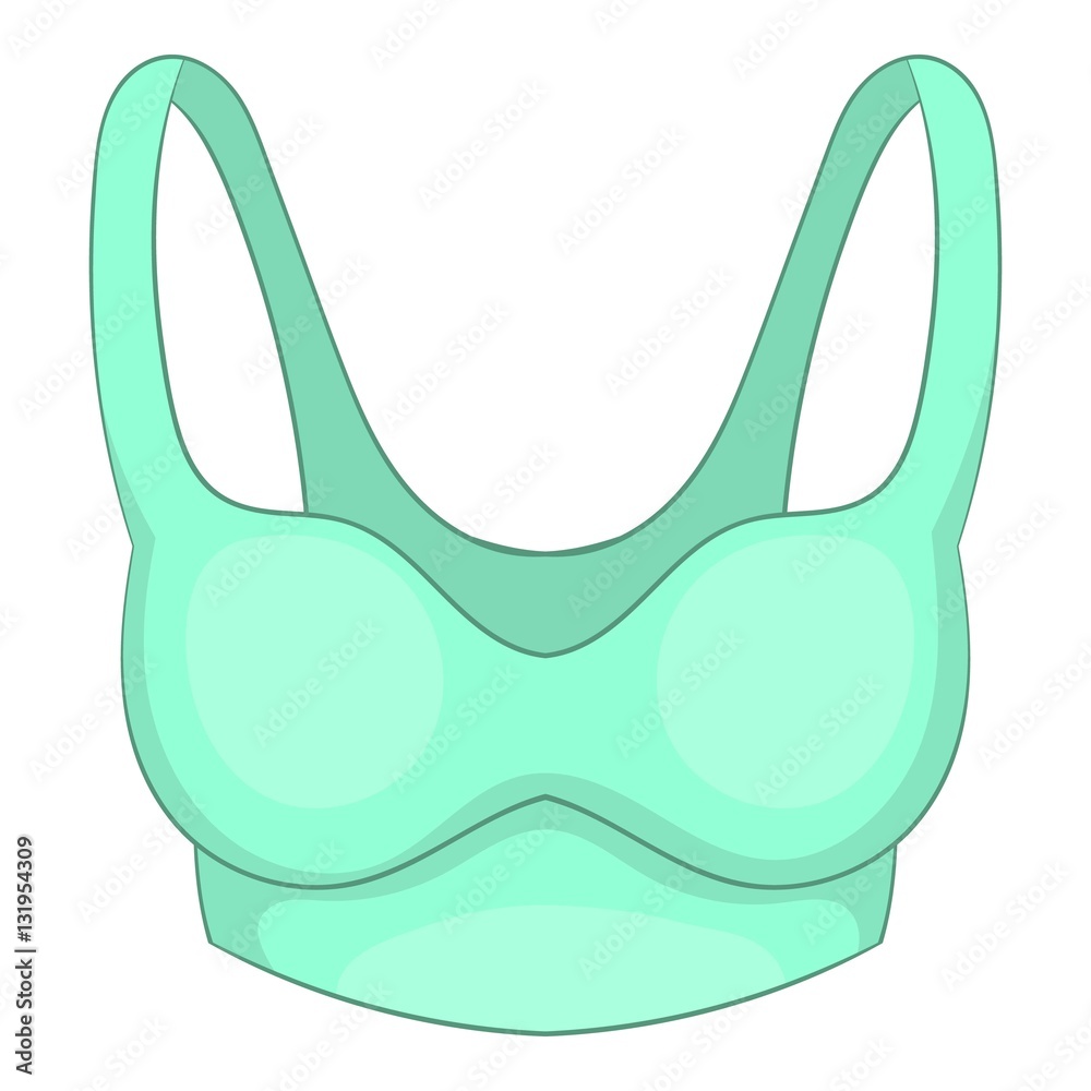 Sport bra icon. Cartoon illustration of sport bra vector icon for web ...
