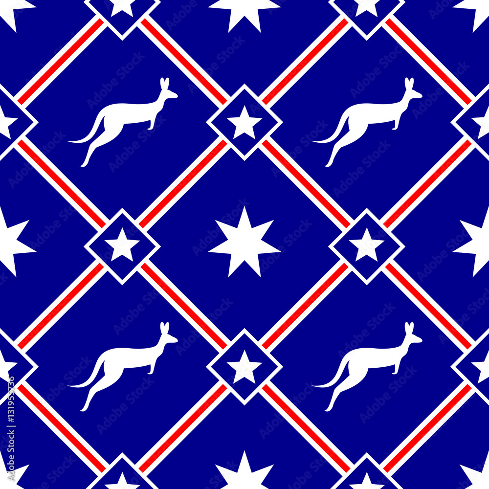 Australian themed seamless pattern design Stock Vector | Adobe Stock