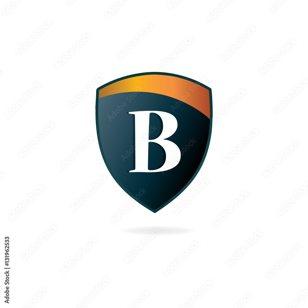 Initial Letter B Shield Logo Design Stock Vector | Adobe Stock