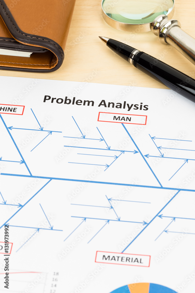 Problem solving using cause and effect or fishbone diagram with Stock ...