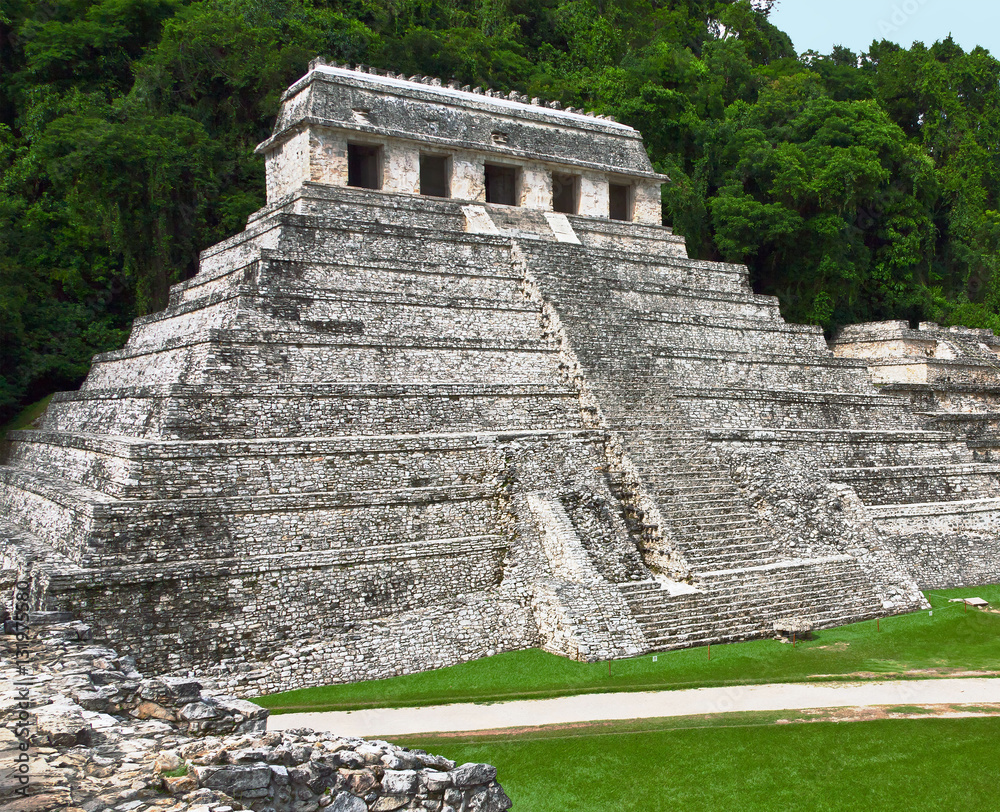 The big pyramid in Palenque - Mexico Stock Photo | Adobe Stock