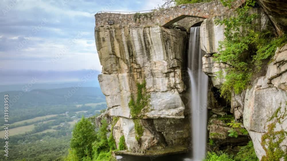 4K Timelapse at lookout mountain waterfall between Georgia and ...