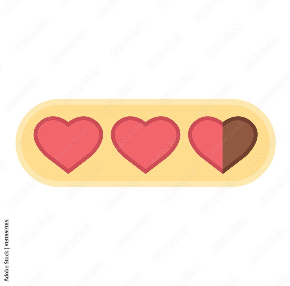 Game hearts life vector illustration. Stock Vector | Adobe Stock