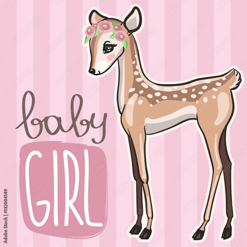 Newborn Fawn Clip Art