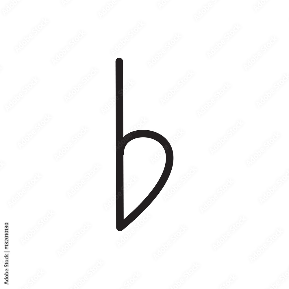 Vecteur Stock bemol icon illustration | Adobe Stock