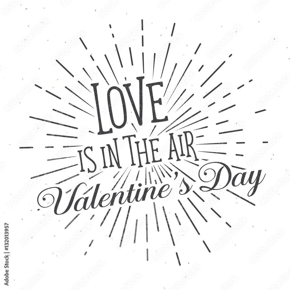 Love is in the Air text and lettering. Vector Illustration. Stock ...