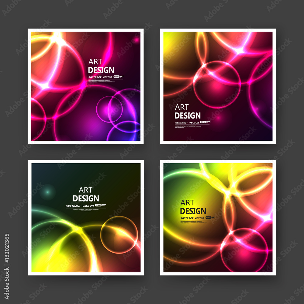 Abstract composition. Bright a4 brochure cover design. Patch info ...