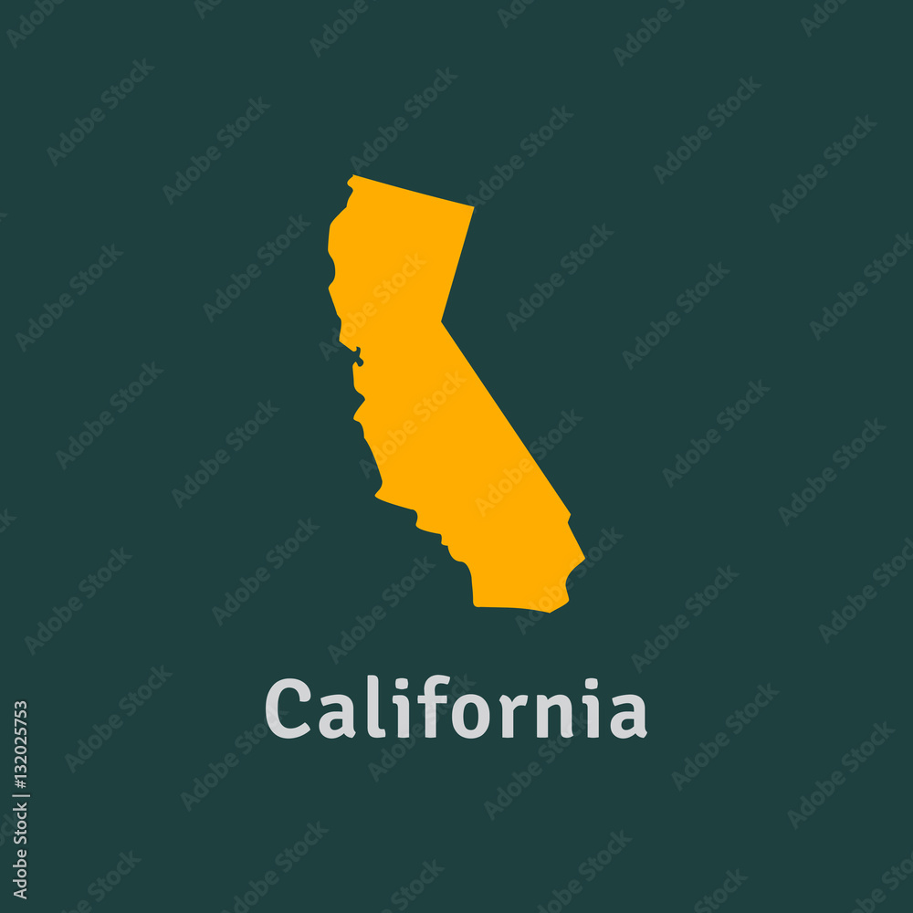 region icon of USA. california Stock Vector | Adobe Stock