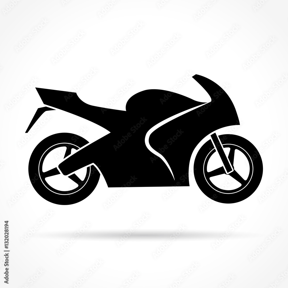 motorbike icon on white background Stock Vector | Adobe Stock