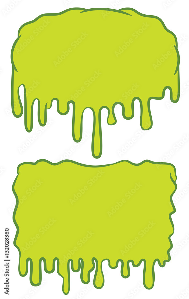 Slime Blank Background Sign Cartoon Stock Vector | Adobe Stock