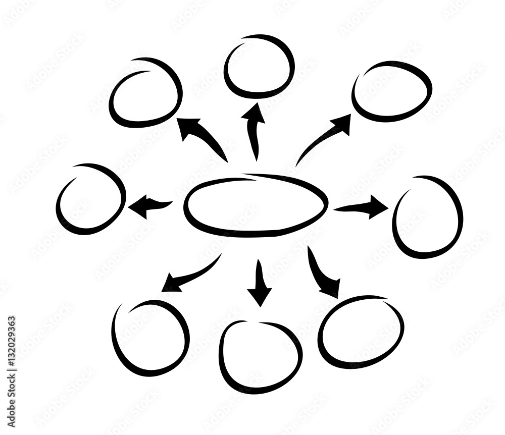Hand Drawn Process Flow Stock Vector | Adobe Stock