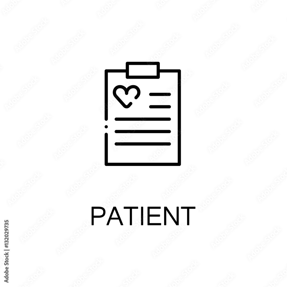 Patient card flat icon or logo for web design Stock Vector | Adobe Stock
