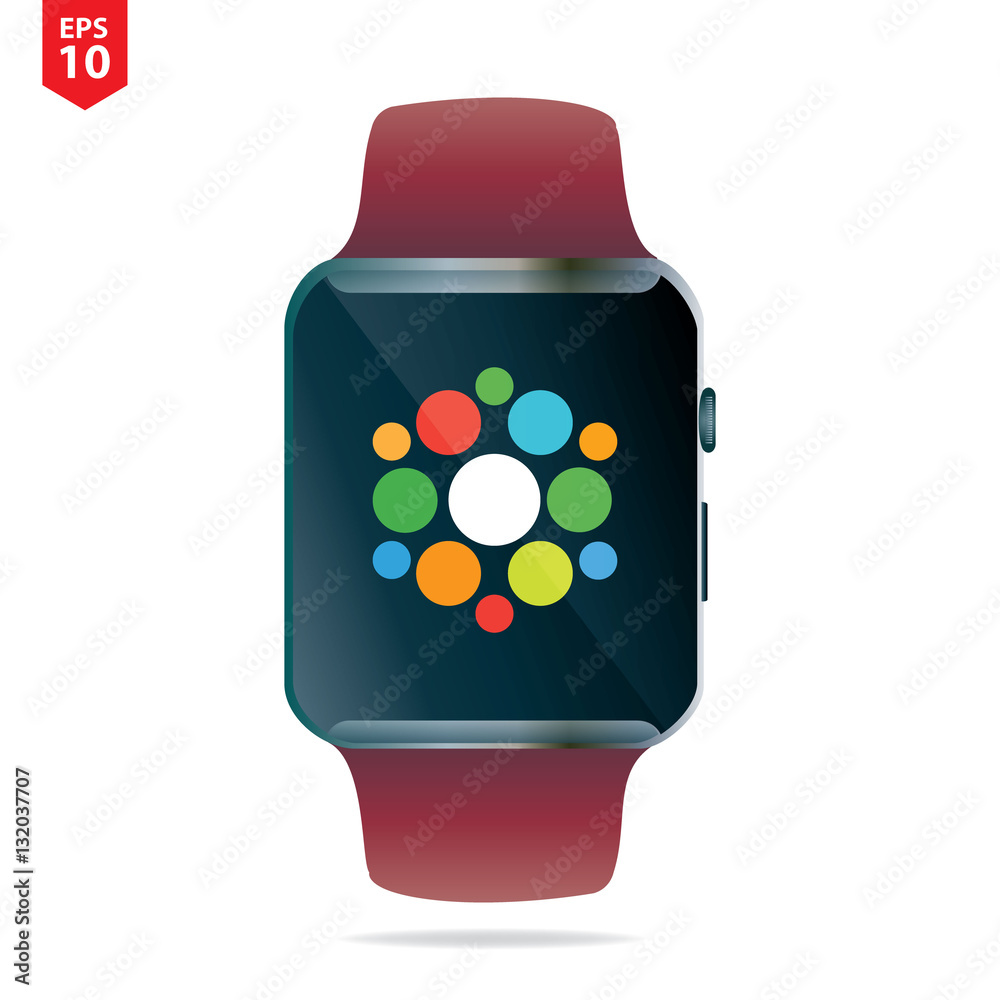 Smartwatch Icon Set Elements vector de Stock | Adobe Stock